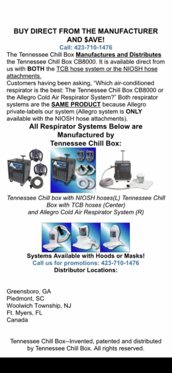 Home - Air Conditioned Respirator - Tennessee Chill Box LLC
